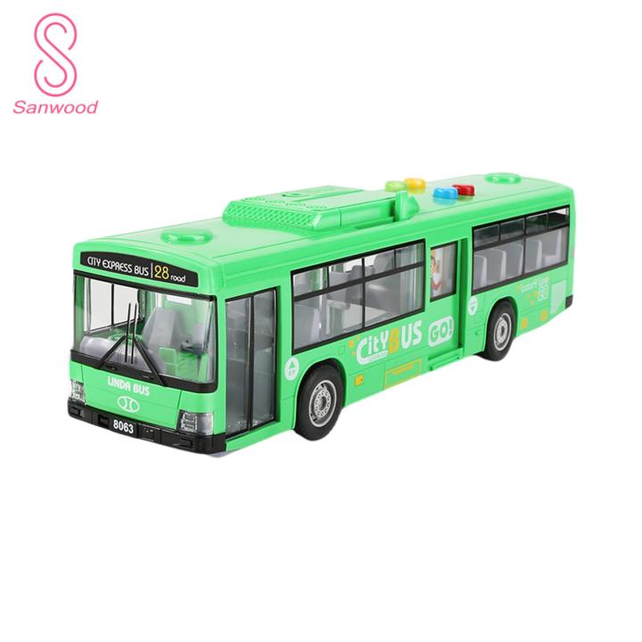 High-quality Construction Toy Bus Realistic Model Bus Toy with Lights ...