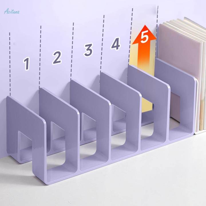 Acrylic File Sorter Home Office Supplies 5 Section Desk File Organizer ...