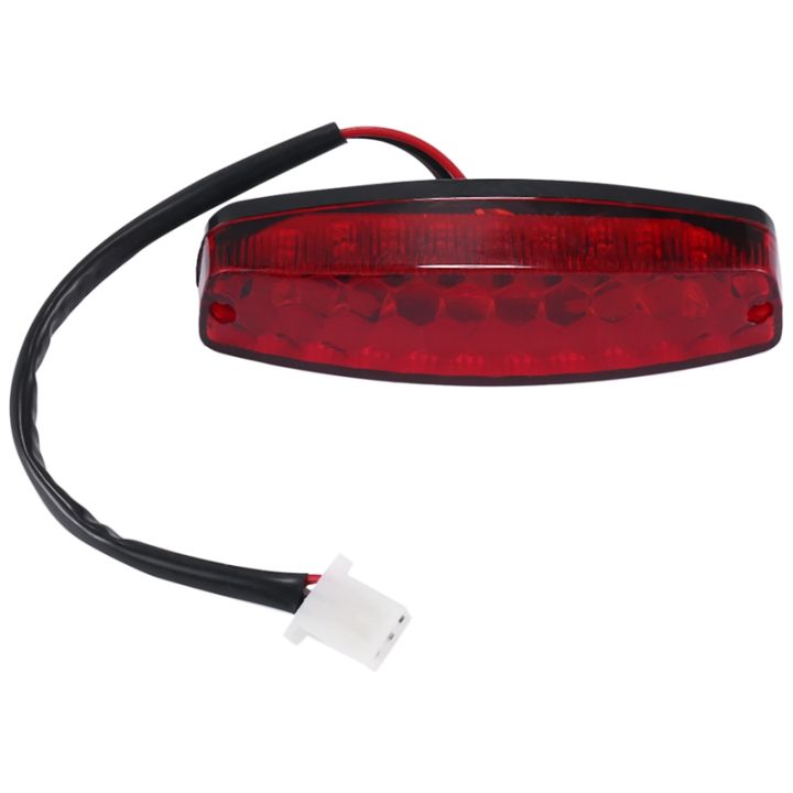 ATV 12V 3 Wire Brake Stop Light License Taillight Red for ATV Off Road ...