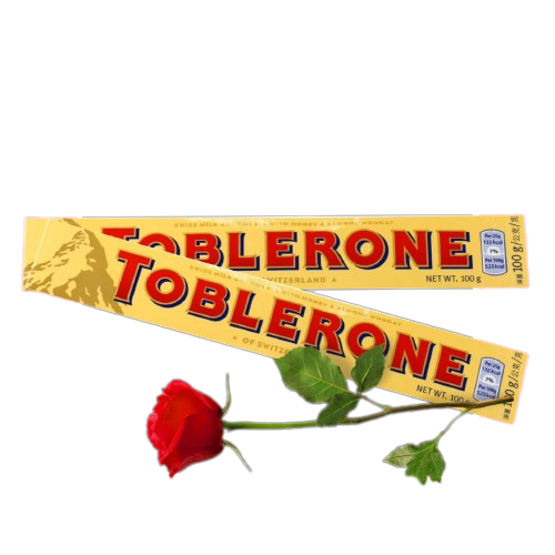 Valentine day I Love you chocolate gift box 2 x Toblerone with Free ...