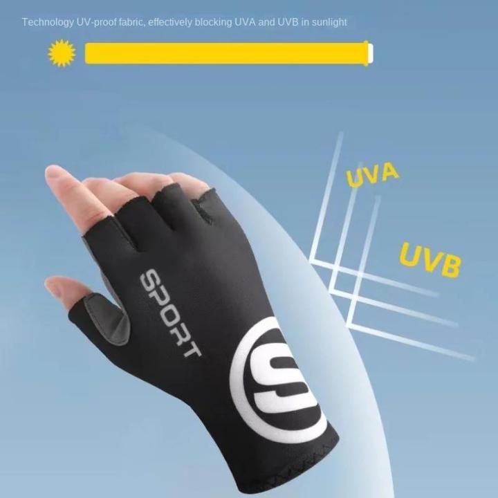 NEW Anti Slip Breathable and Sunscreen Half Finger Cycling Gloves Anti ...