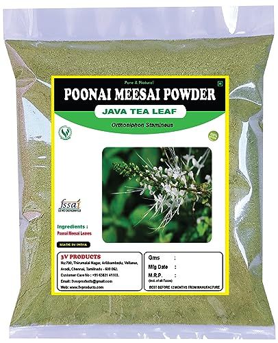3V PRODUCTS Poonai Meesai Powder 50g | Java Tea Leaf | Orthosiphon ...