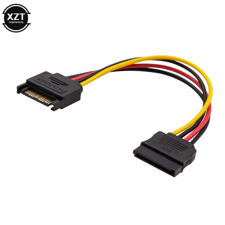 Sata 15pin Male To Female Sata Hard Disk Power Extension Extender Cabo ...
