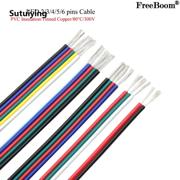 Sutuiying Luxury 2/5/10m LED Cable Electrical Wire 2/3/4/5/6pin LED ...