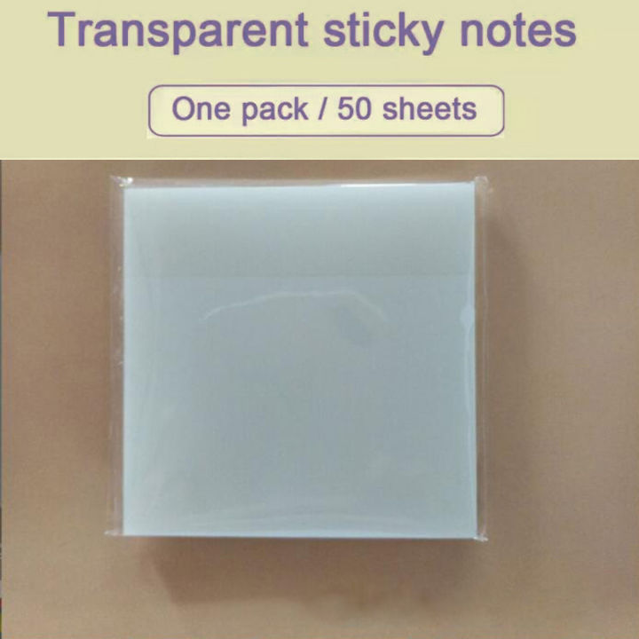 Colorful Transparent Sticky Notes Waterproof Clear Self-Adhesive ...