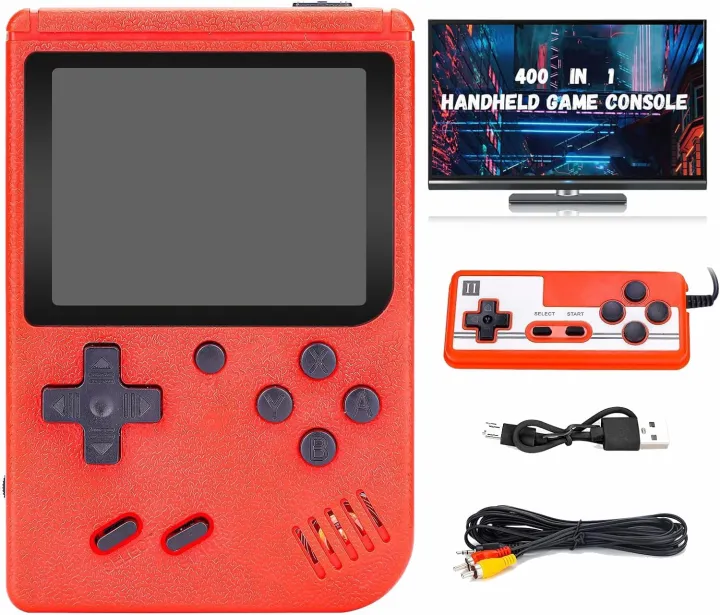 Handheld Game Console, Built-in 400+ Games, 2.4-Inches LCD Screen ...