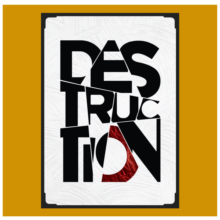 Photo Frame Picture Frame Fly Mount Photo Of Destruction Typography ...