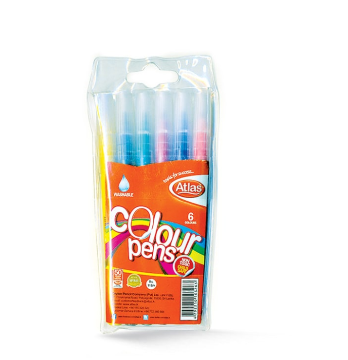 Atlas Color Pens ( Platignum ) - 6 Color Pack | Daraz.lk