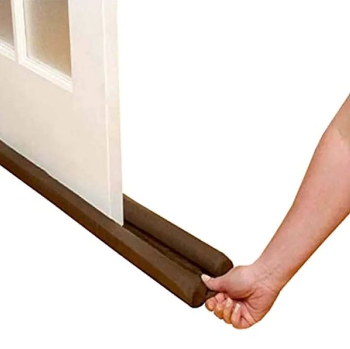 Twin Door Draft Dodger Guard Stopper Energy Saving Protector Doorstop ...