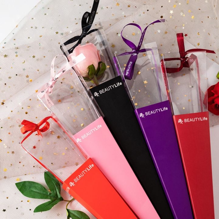 10Pcs Photography Props Valentine's Day Clear Window Bouquet Box Single ...