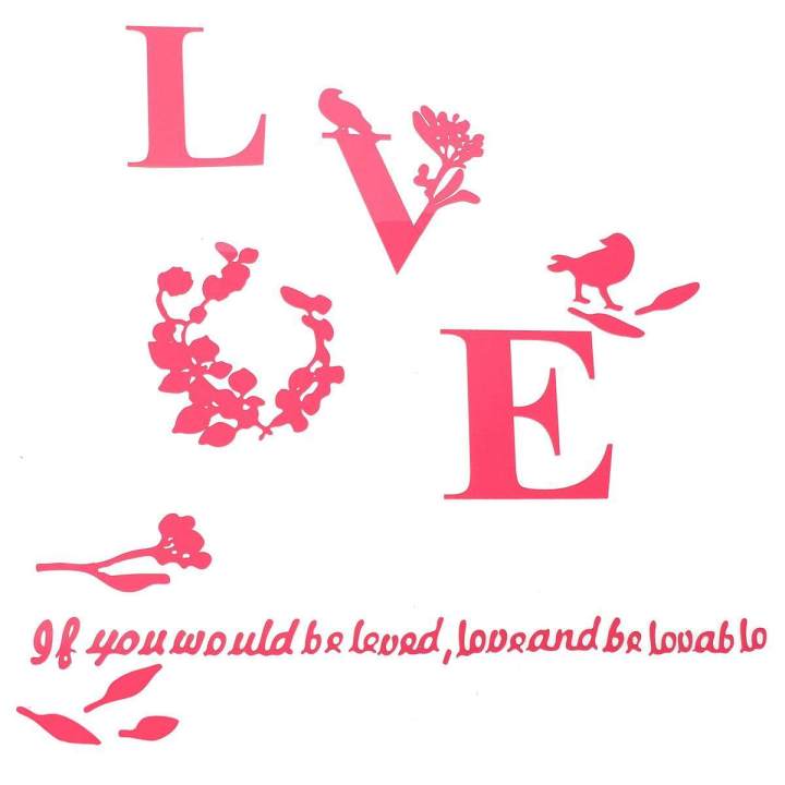 Beautiful Furniture 3D LOVE DIY Mirror Wall Decals Stickers Art Home ...