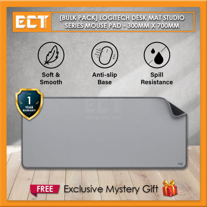 (Bulk Pack) Logitech Desk Mat Studio Series Mouse Pad - 300mm x 700mm ...