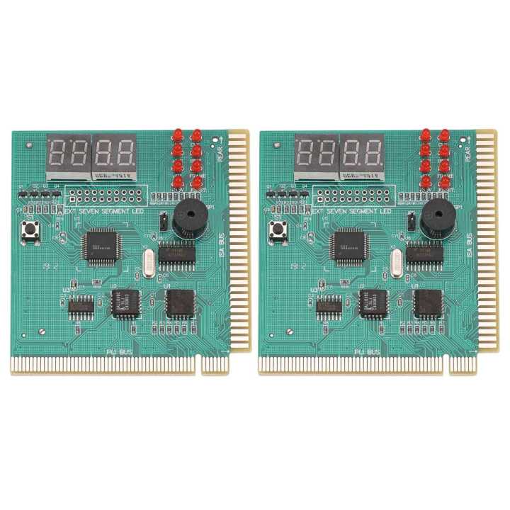2X Diagnostic PCI 4-Digit Card PC Motherboard Post Checker Tester ...