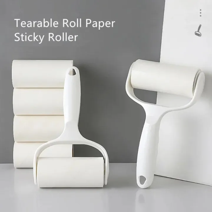 New Tearable Roll Paper Sticky Roller Dust Wiper Pet Hair Clothes ...