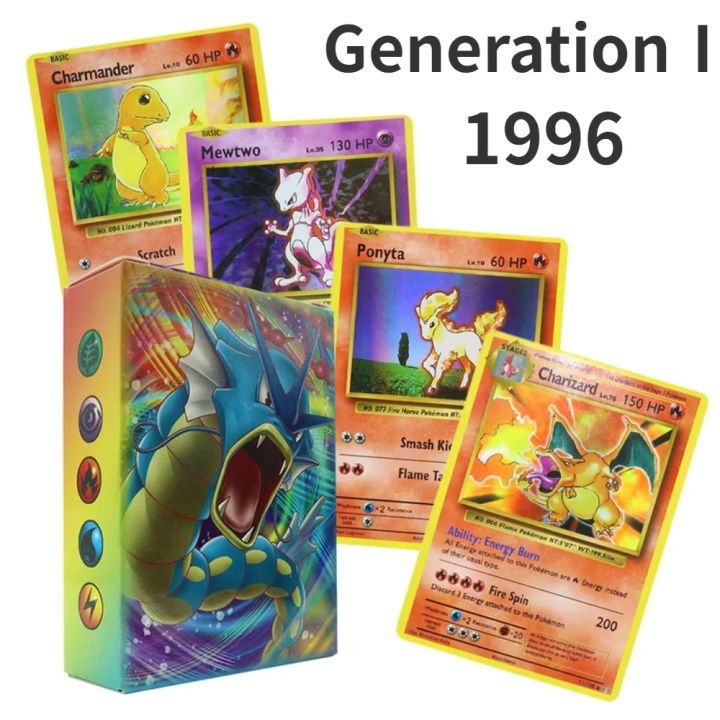 pokemon cards golden 1996 GenerationⅠPokemon English 60 s Cards Box ...