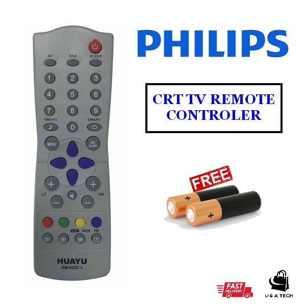 philips CRT Tv Remote Controler RM022C1 & Free Batteries | Daraz.lk