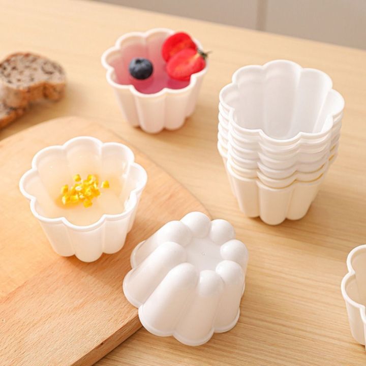 New Silicone Pudding Cup Molds Moulds Cupcake Jelly Molds Flower Shape ...