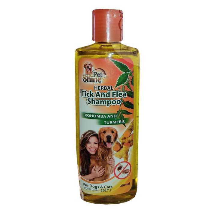 pet shine herbal , 200 ml , tick & flea shampoo , for cats and dogs ...