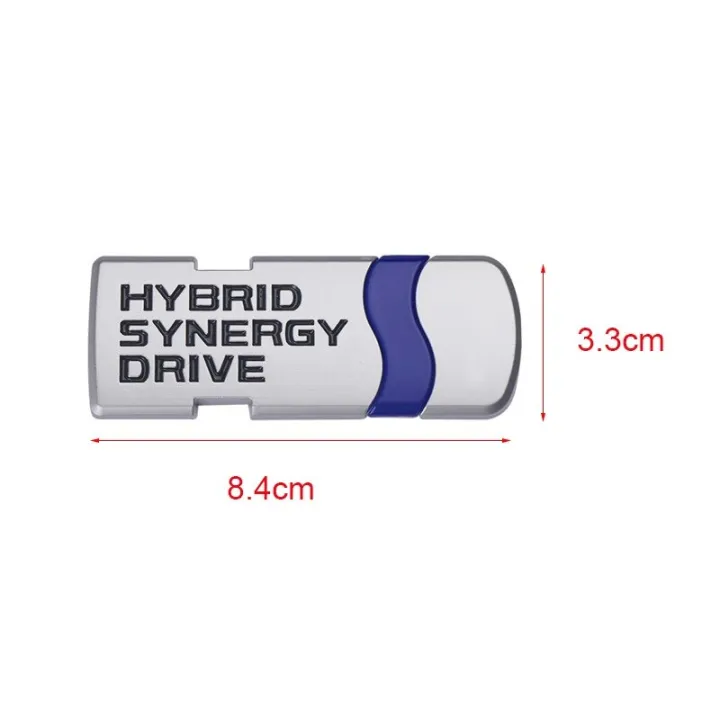 3D Metal Emblem Badge Decal Car Trunk Sticker For Toyota Hybrid Synergy ...