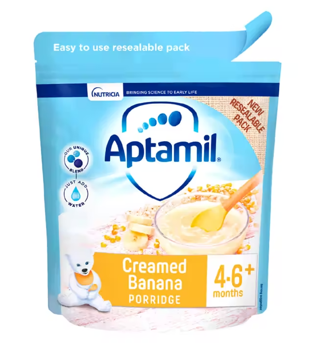 Aptamil Creamed Banana Porridge 4-6+ Months 125g | Daraz.lk
