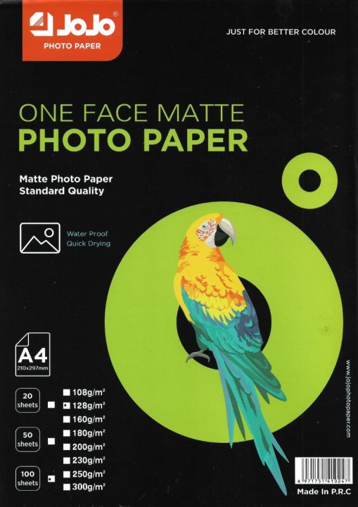 A4 Matte Photo paper 128g 100 Sheets / Inkjet photo paper/ photo paper ...