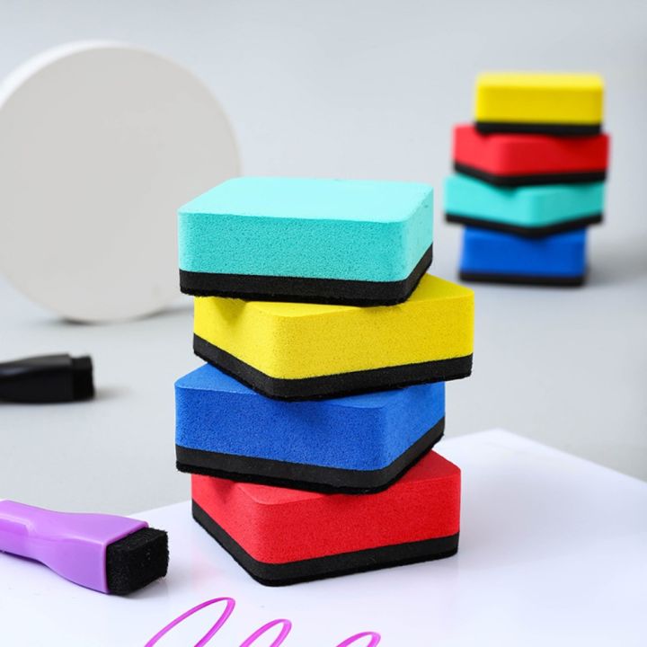 2pcs Durable Magnetic Whiteboard Eraser Square EVA Felt Blackboard Wipe ...