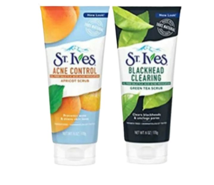ST.ives acne control scrub and green tea black head remover scrub 170g ...