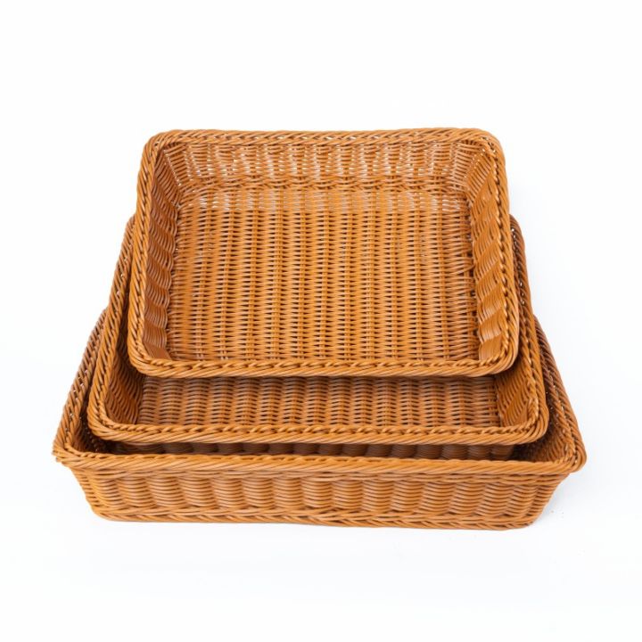 Rectangular Basket Bread Basket Vegetable Fruit Tray Bread Basket Snack ...