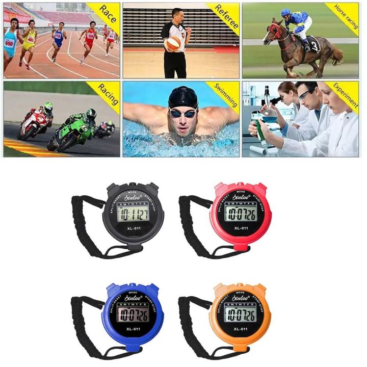 with String Stopwatch Counter Handheld LCD Display Sports Stopwatch ...
