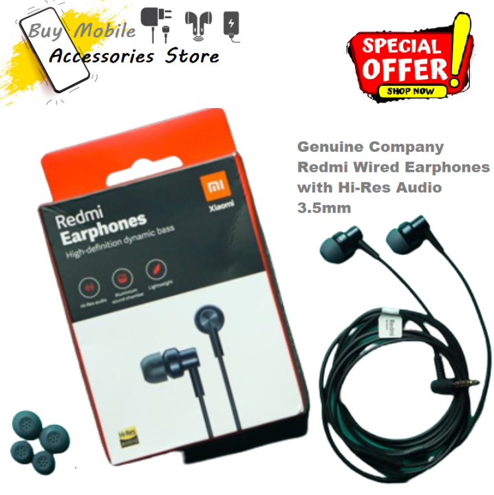 Genuine Redmi Wired Earphones with Hi-Res Audio 3.5mm | Daraz.lk