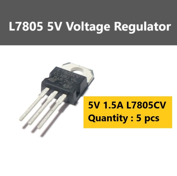 5 pcs of L7805CV 5V Voltage Regulator IC | Daraz.lk