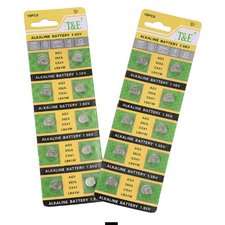 AG3 1.55V Alkaline Button Battery Cell Button Battery LR41 Watch ...
