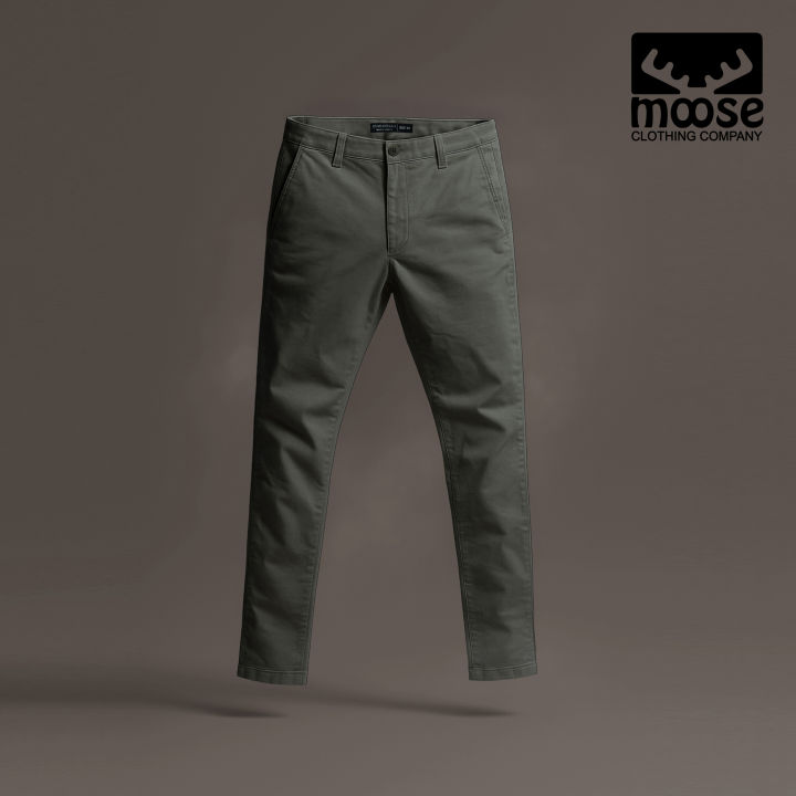 Moose Men’s Comfort Fit Chino Pant - Metal Grey | Daraz.lk