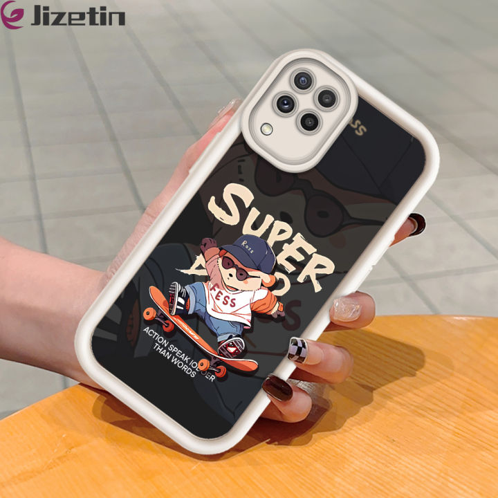 Jizetin for Samsung A22 4G M22 Back Cover Skate Board Ladder Camera ...