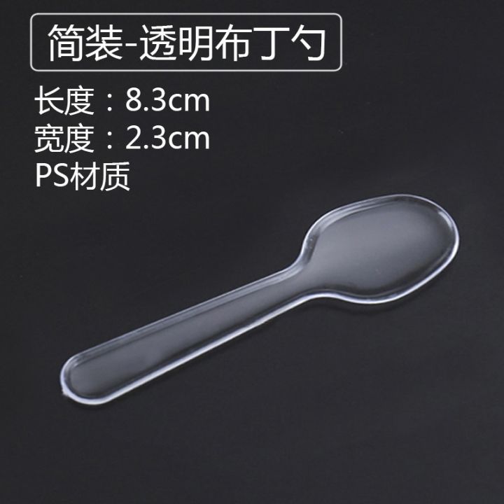 【BestGO】Disposable Small Spoon Plastic Ice Cream Yogurt Dessert Number ...