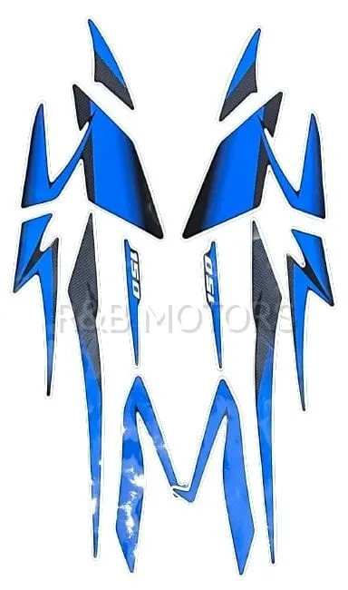 Bajaj Pulsar 150 Double Disc Model Black Bike Blue Sticker Complete ...