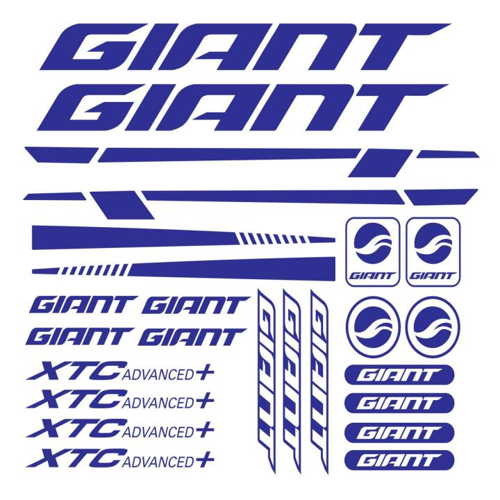 bike Cycle GIANT Mountain bike sticker set 25 Piece Full Set high ...