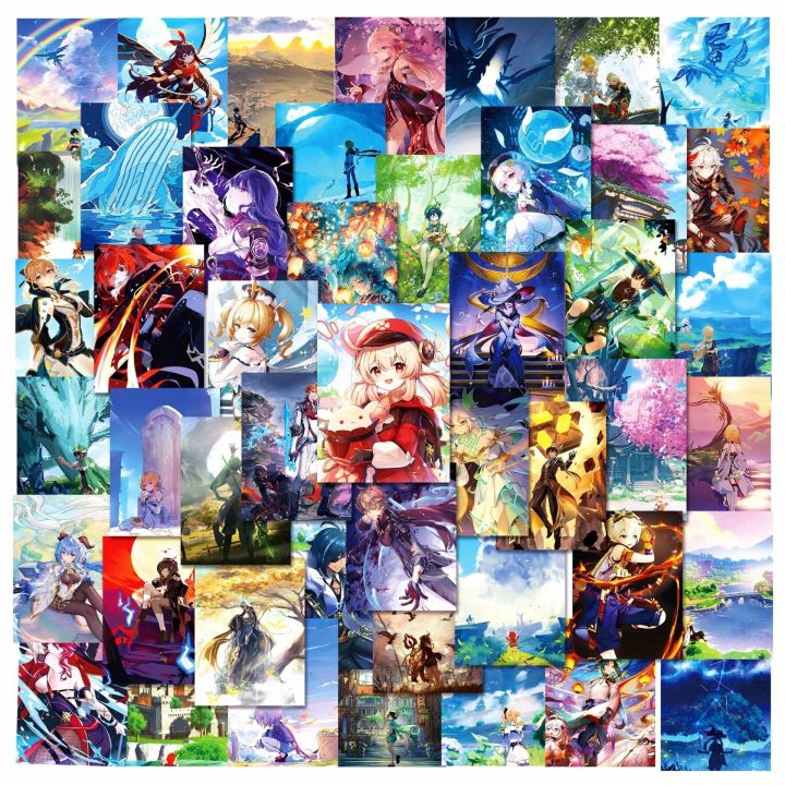 NEW 10/30/50pcs Anime Game Genshin Impact Stickers Poster Decals DIY ...