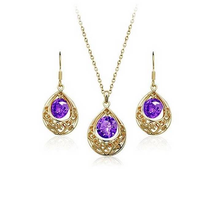 Women's Water Drop Shaped Jewellery Set | Daraz.lk