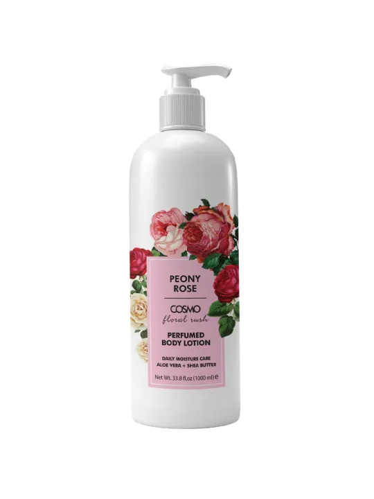 Cosmo Designs Floral Rush Peony Rose Perfumed Body Lotion 1000ml, Aloe ...