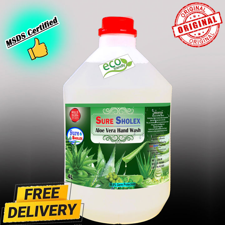 Aloe Vera Gel Hand Wash 4L (MSDS Certified) | Daraz.lk