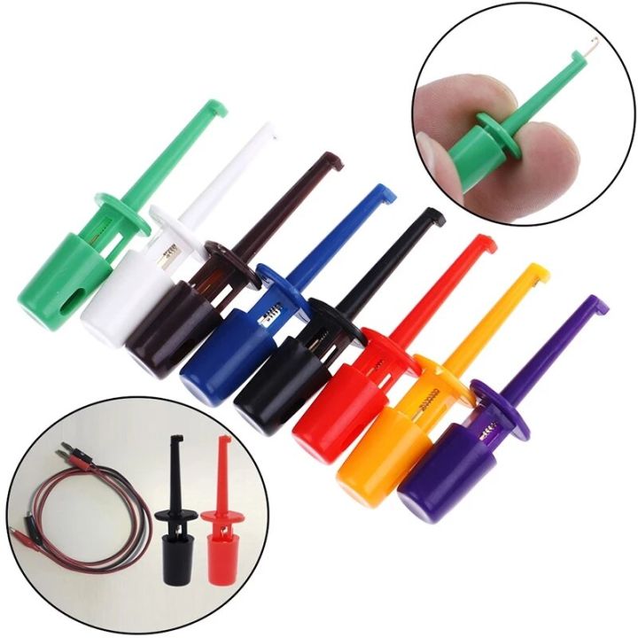 10 mini test hookselectronic IC grippercrocodile clip test hooks | Daraz.lk