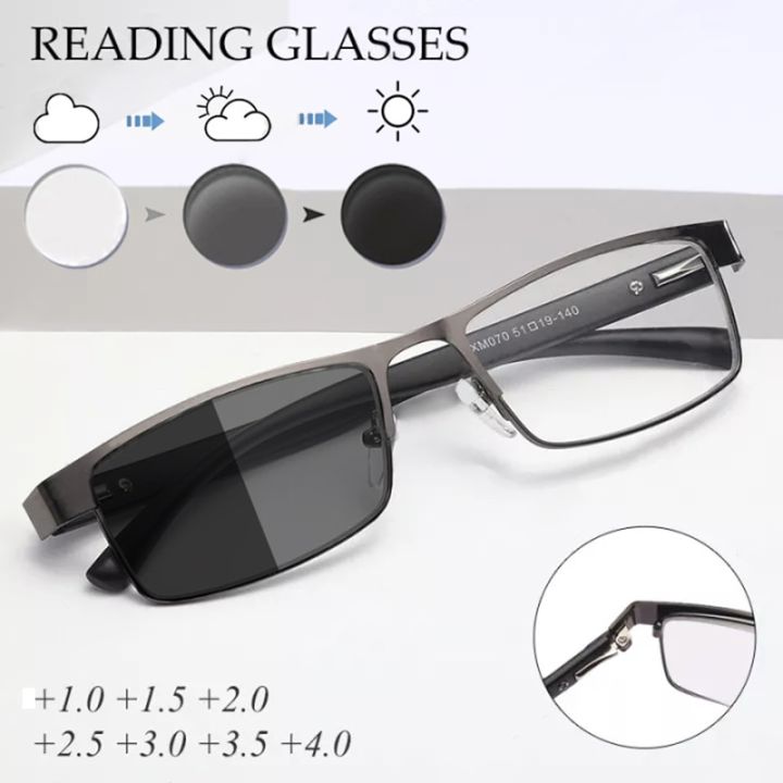 Titanium Alloy Reading Glasses Men Business Hyperopia Eyeglasses ...