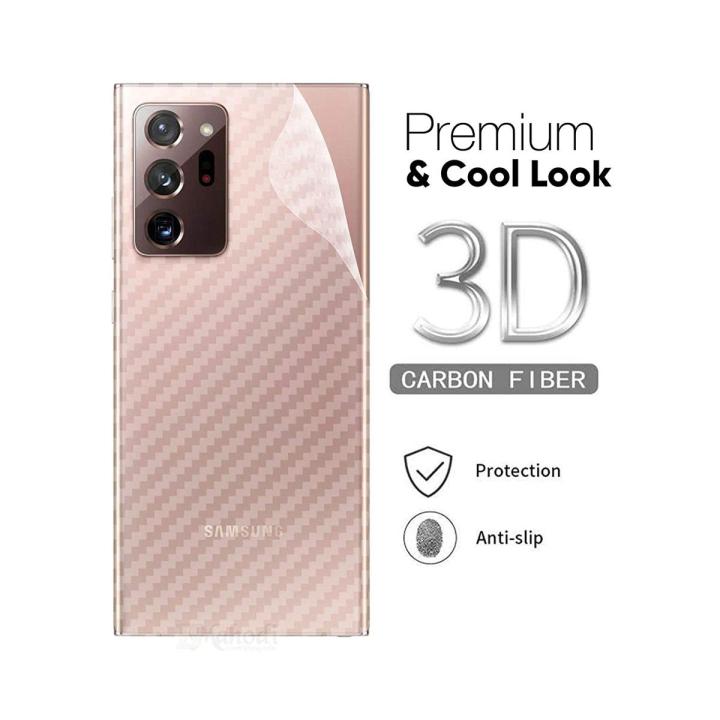 SAMSUNG GALAXY Carbon Fiber 3D cut MATTE Back sticker Back Screen ...
