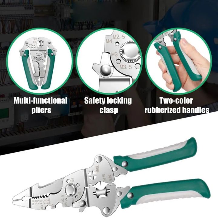 Precision Cutting Stripping Function Foldable Wire Stripper Crimping ...