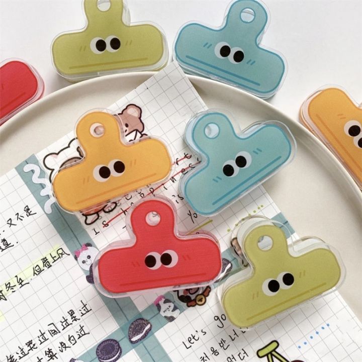 Cute Expressions Memo Acrylic Binder Clip Chip Photo Stamps Paper Clips ...