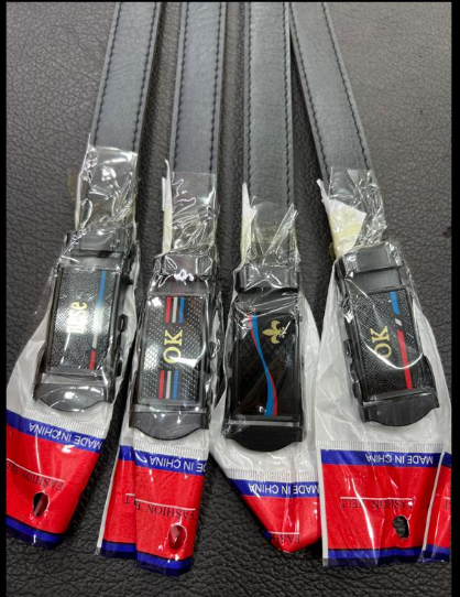 Boys Army Lock Genuine Leather Mixed Belt Men Luxury Designer Belts ...