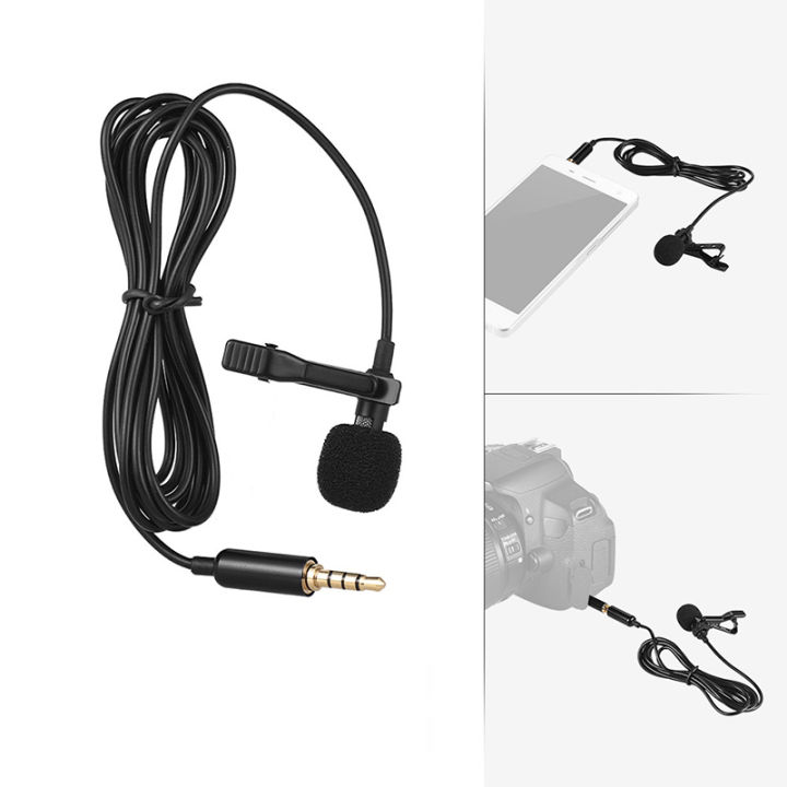 3.5mm Mini Microphone For PC Laptops Type C Lapel Clip-on Microphone ...