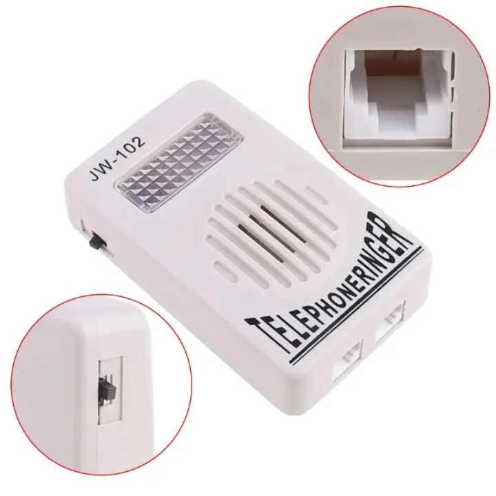 NEW Telephone Ringer Phone Amplifier Ring Speaker Strobe Light Flasher ...