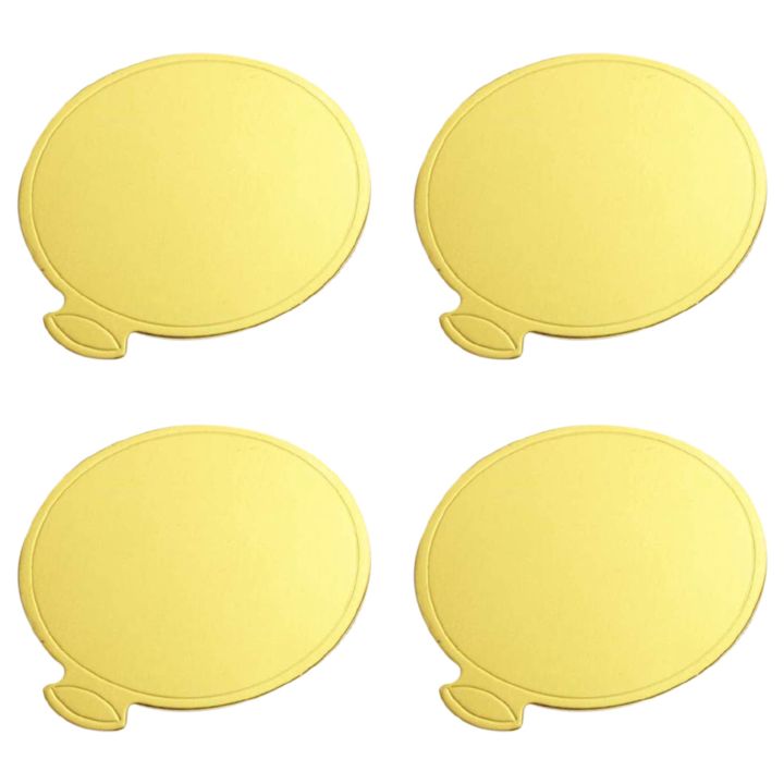 JINMY Mini Round Golden Cardboard Cake Base, Mousse Cake Plate, 200 ...
